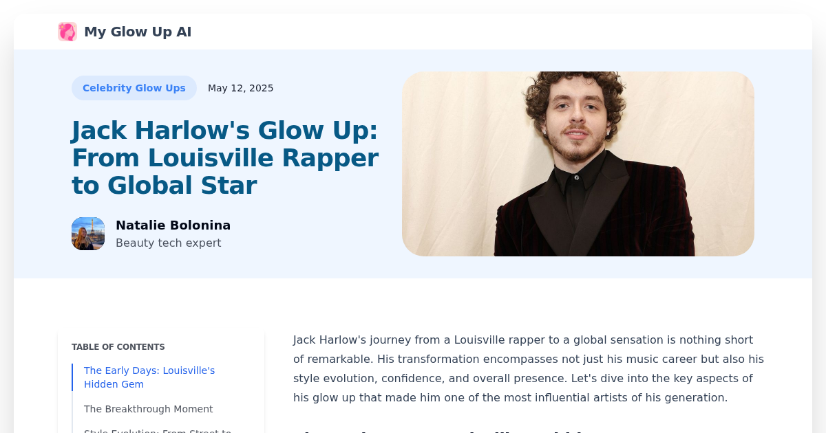 Jack Harlow's Glow Up: From Louisville Rapper to Global Star