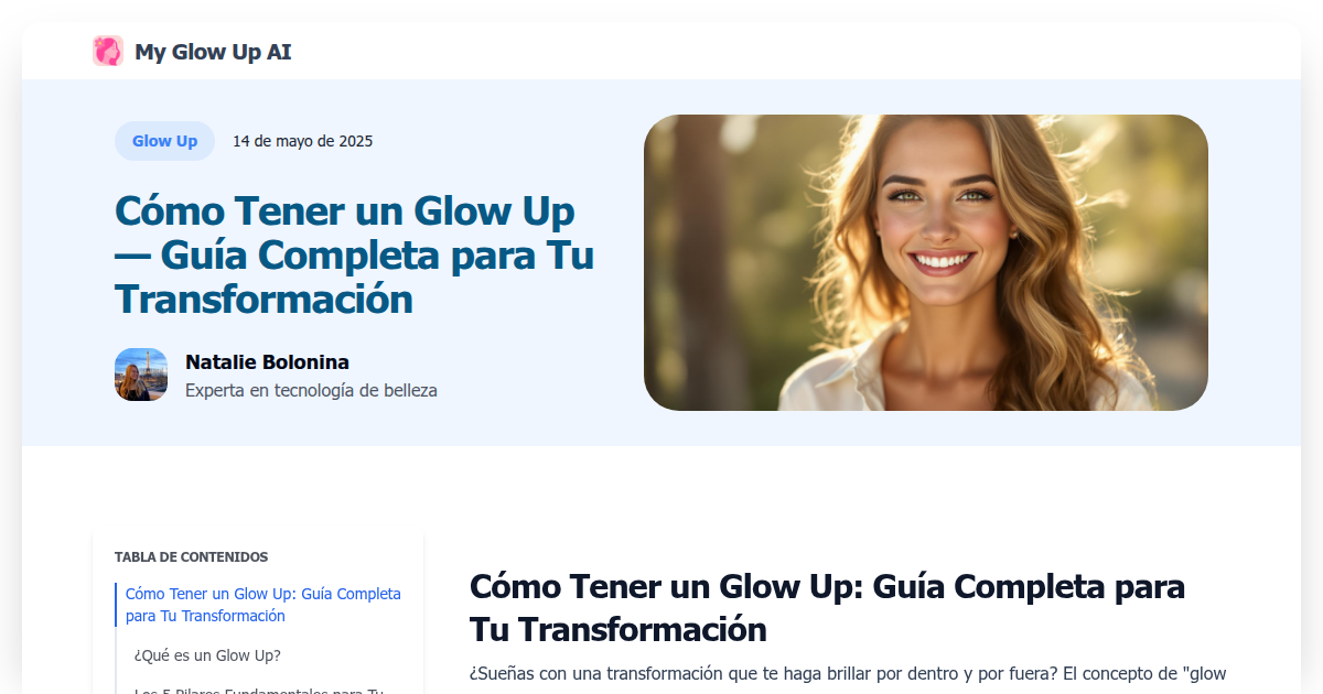 Cómo Tener un Glow Up — Guía Completa para Tu Transformación